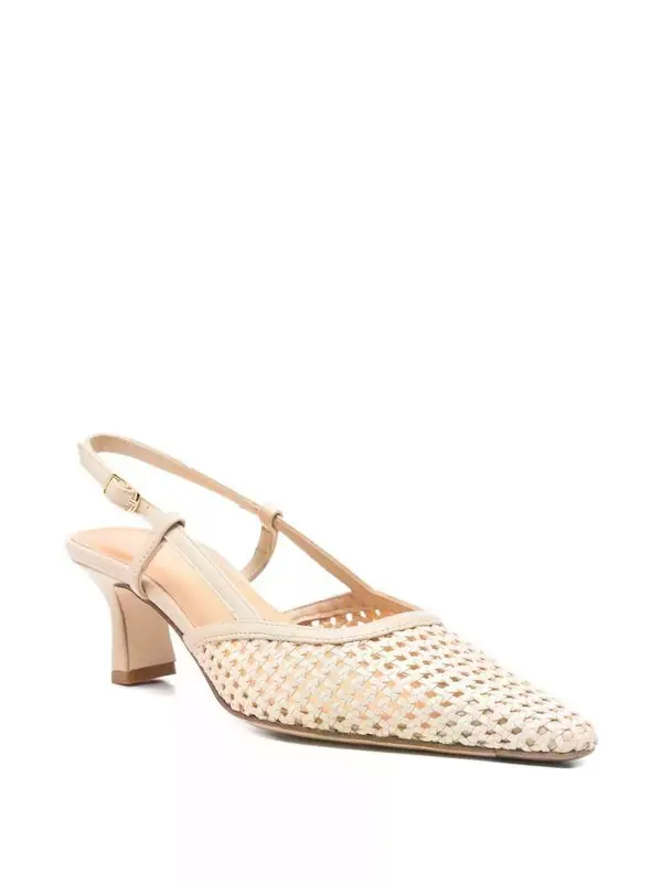 JULIE DEE Woven Slingback Pumps