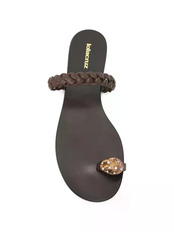 Lola Cruz Mona Embellished Flat Sandals