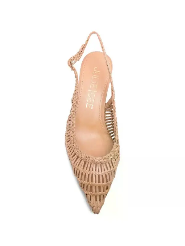 JULIE DEE Woven Slingback Pumps