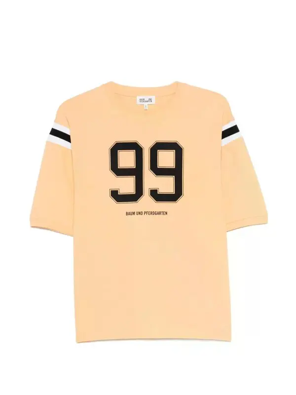 Baum Und Pferdgarten Number Print Striped T-shirt