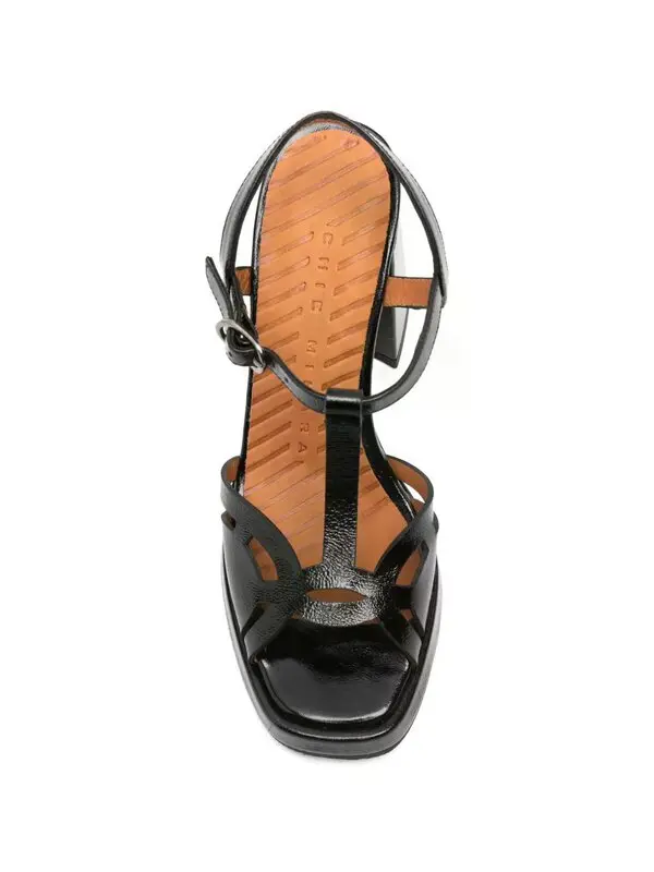 Chie Mihara T-bar Platform Sandals - Black