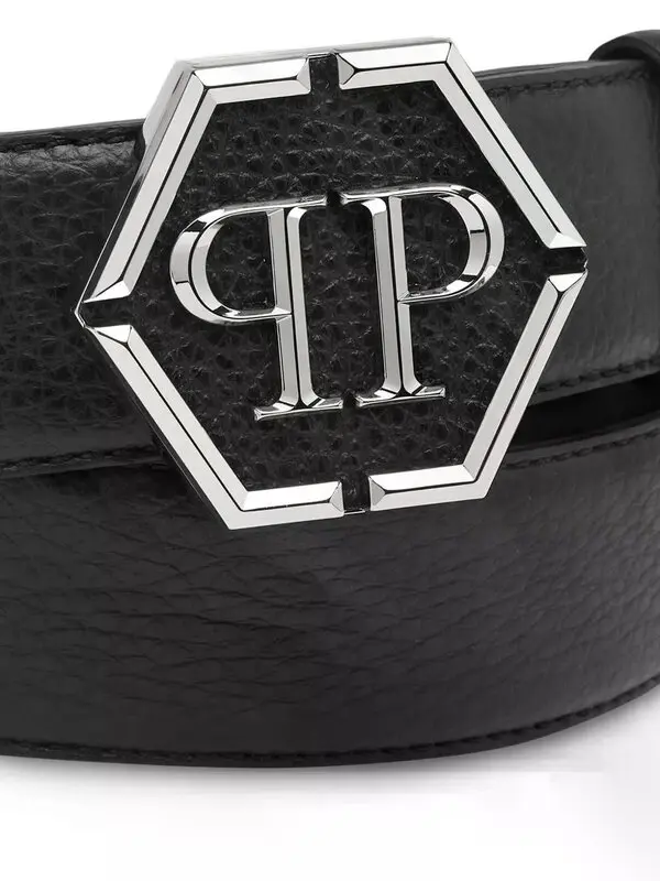 Philipp Plein Hexagon Leather Belt