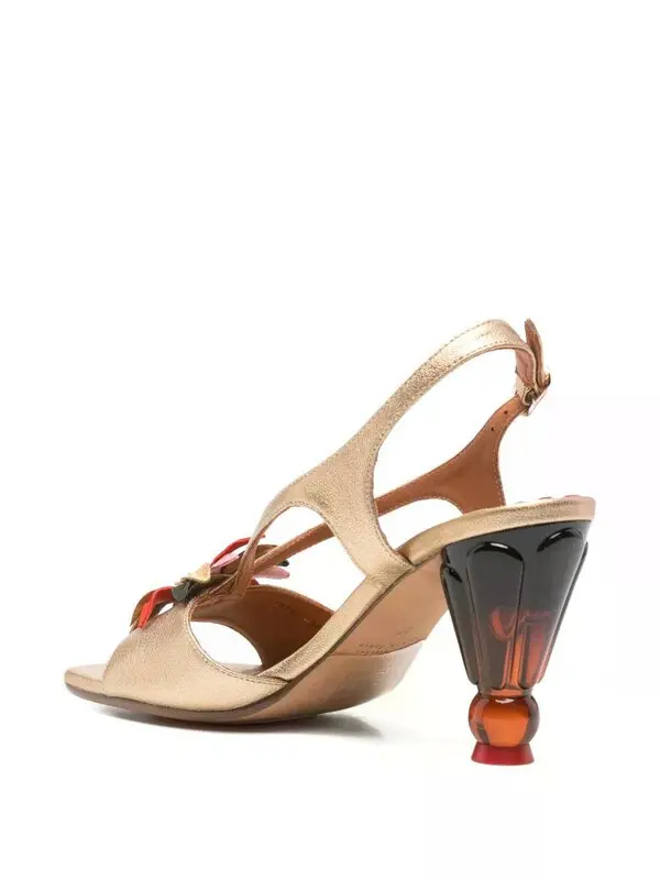 Chie Mihara Floral Appliqué Sandals