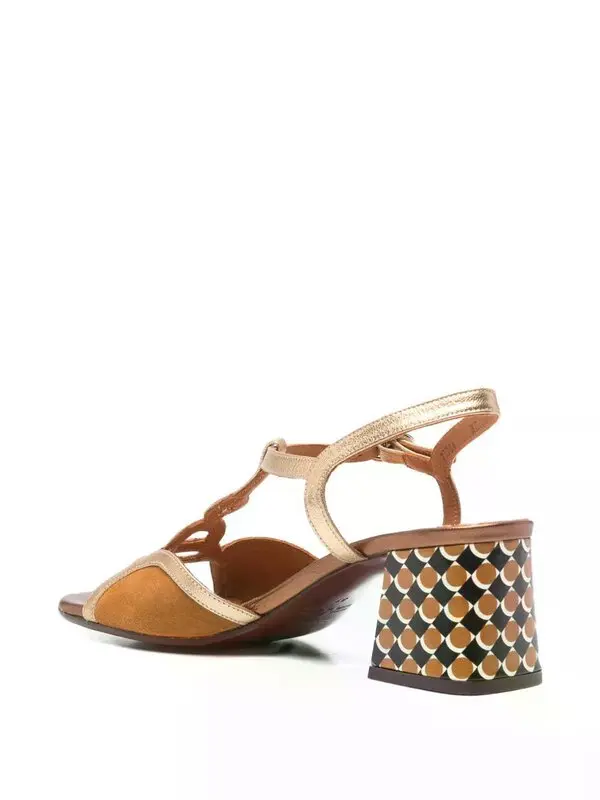 Chie Mihara T-strap Patterned Sandals