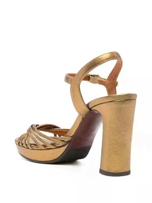 Chie Mihara Woven Platform Sandals - Gold