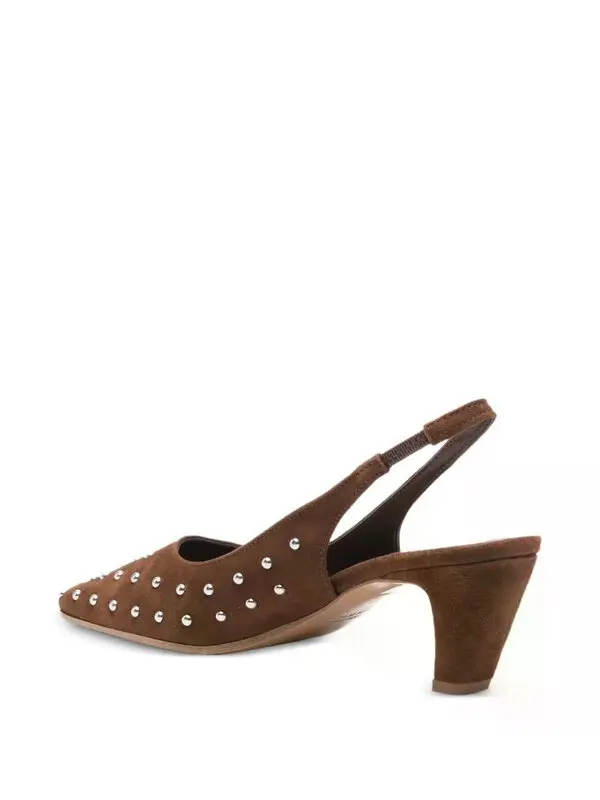 BIANCADI Bianco Di Studded Embellishment Slingback Pumps