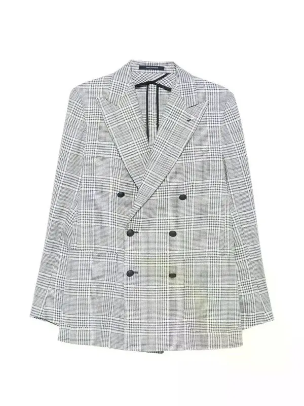 Tagliatore Double-breasted Plaid Blazer