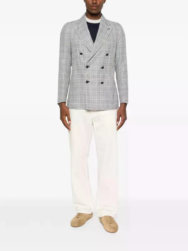 Tagliatore Double-breasted Plaid Blazer