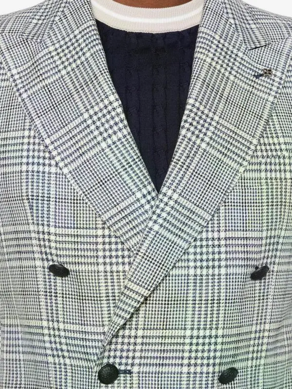 Tagliatore Double-breasted Plaid Blazer