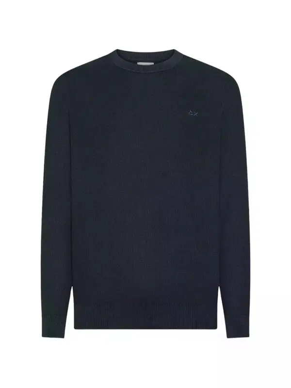 SUN 68 Crewneck Logo Sweater - Blue