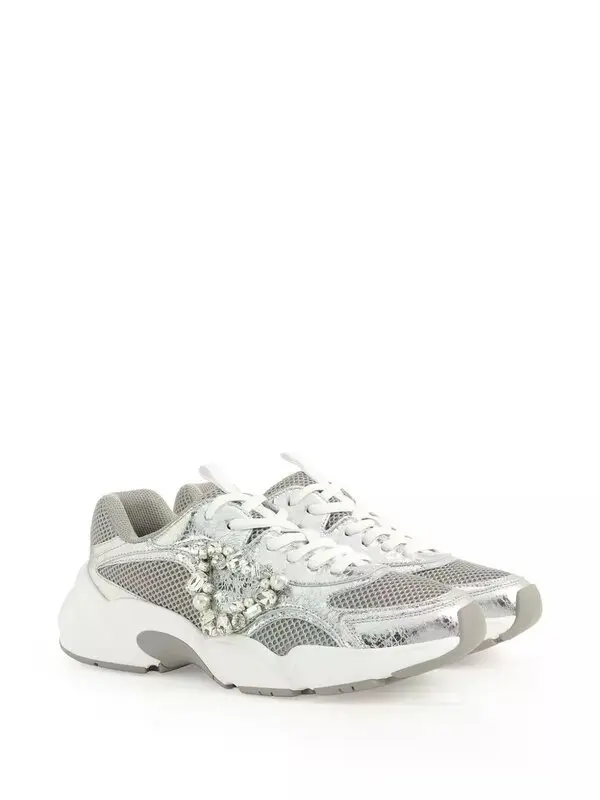 SERGIO ROSSI Tone Crystal Embellished Mesh Panelled Sneakers
