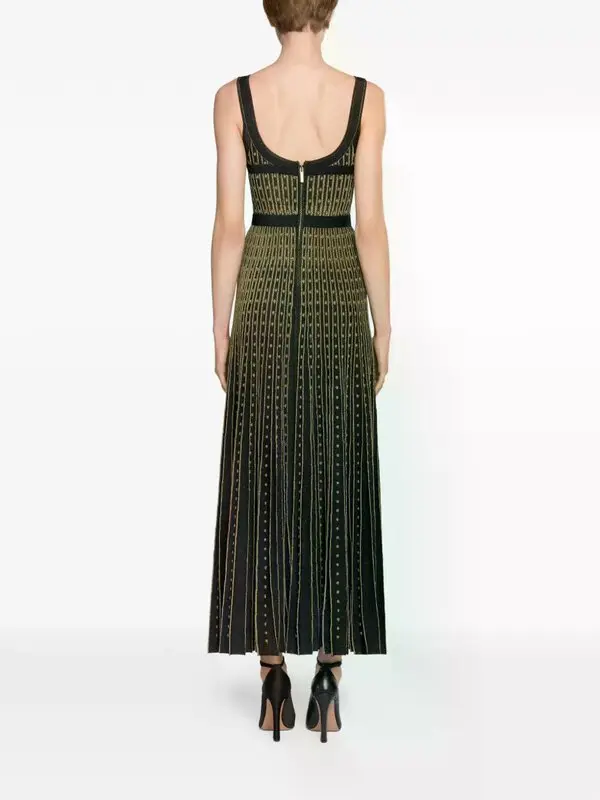 Elie Saab V-neck Midi Dress - Black