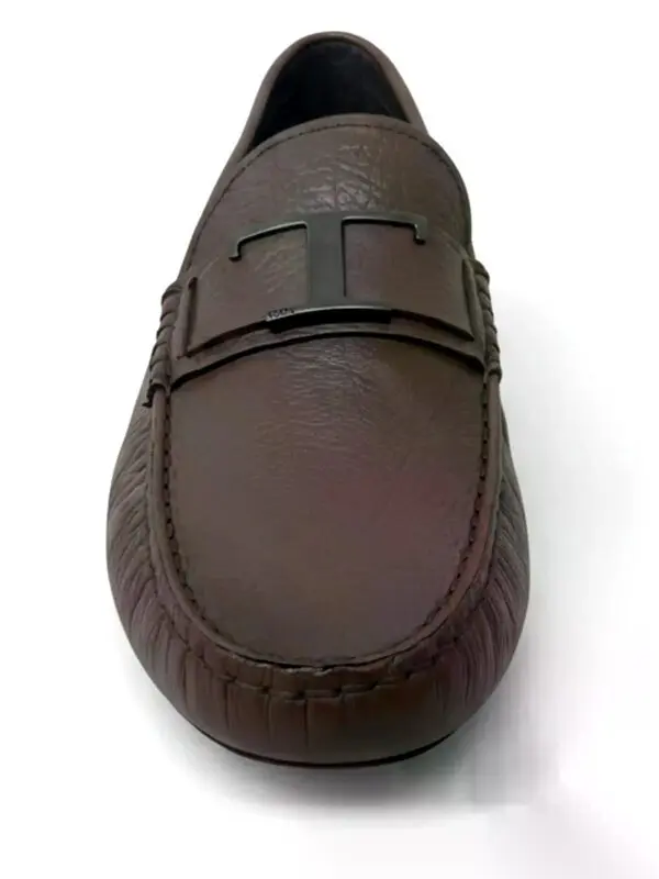 TOD'S T Plate Gommino Loafers - Brown