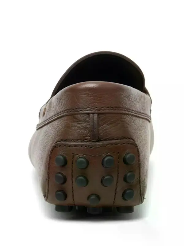 TOD'S T Plate Gommino Loafers - Brown