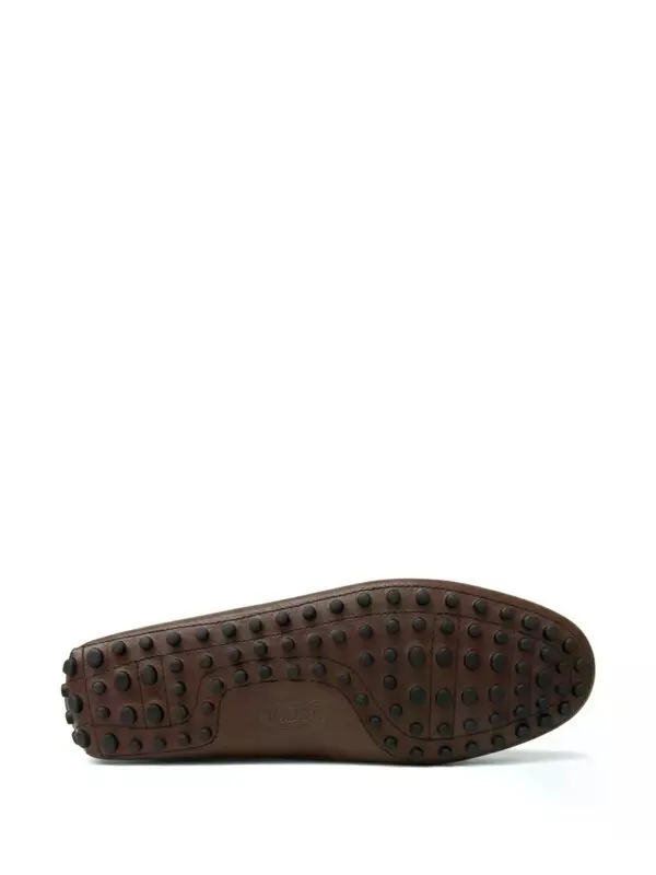 TOD'S T Plate Gommino Loafers - Brown