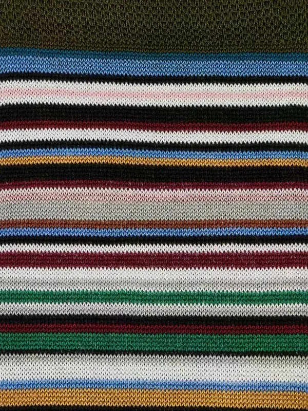 Paul Smith Striped Ribbed Socks - Green