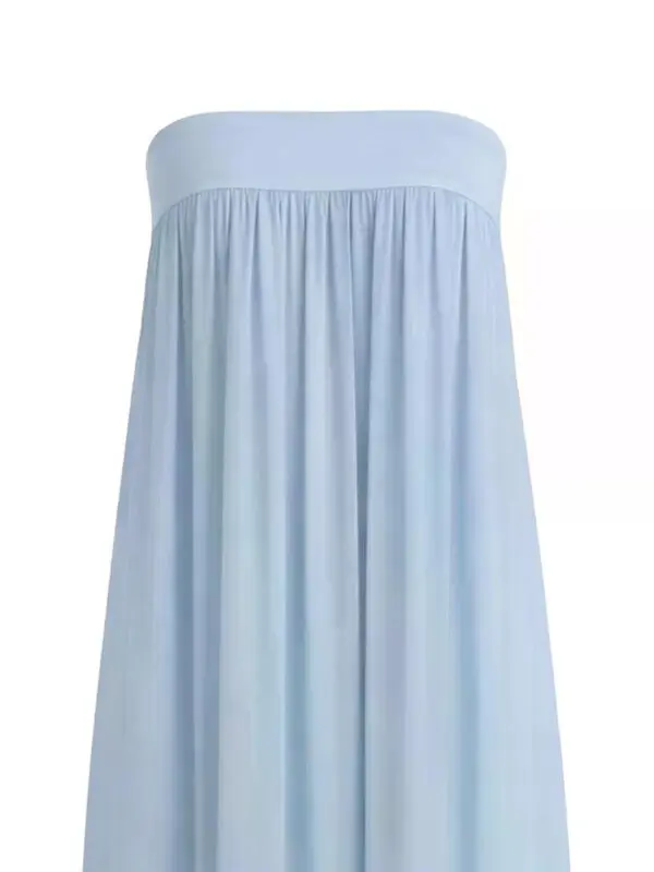 REFORMATION Maribelle Strapless Draped Maxi Dress - Blue