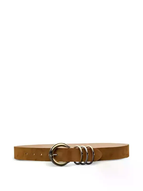 L'Agence Tobar Ring Leather Belt - Brown