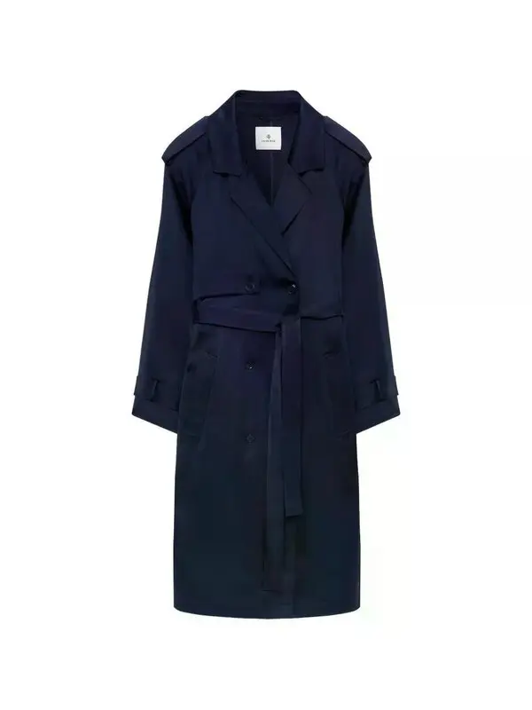 ANINE BING Ricki Maxi Trench Coat - Blue