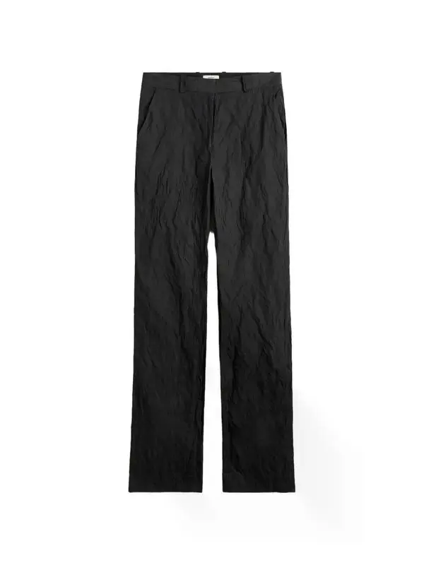 TOTEME Crinkled Effect Trousers - Black