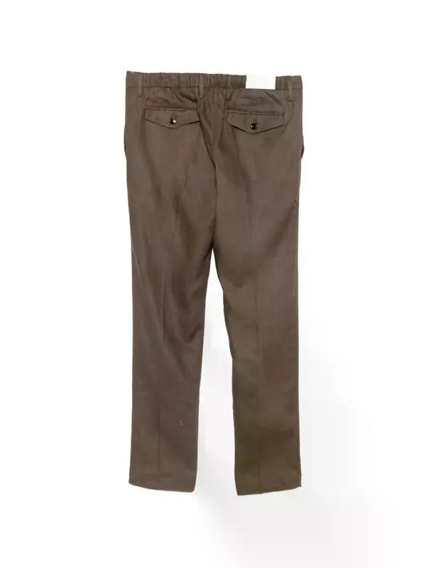 MICHAEL COAL Taupe Pleated Trousers