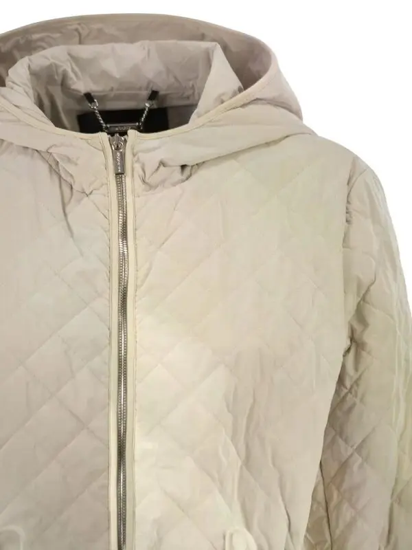 MOORER Hooded Diamond Quilted Jacket