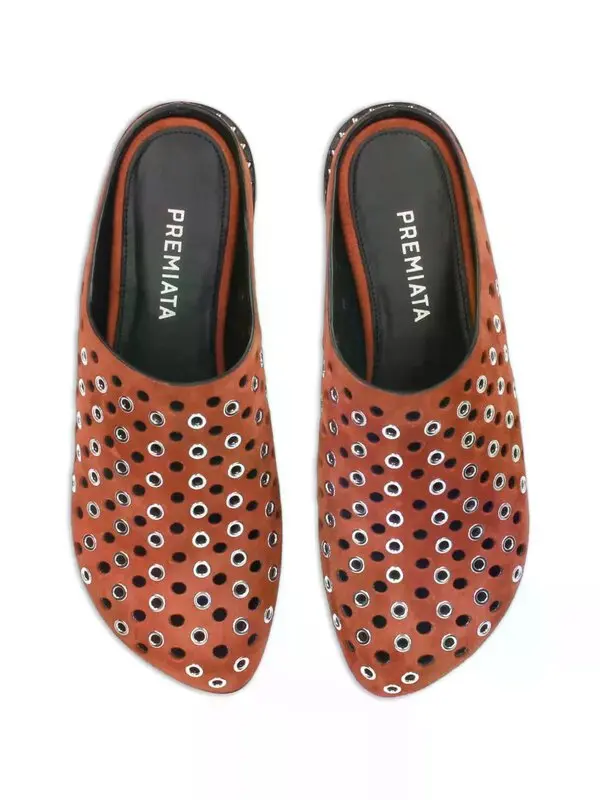 Premiata Eyelet Detail Mules - Orange