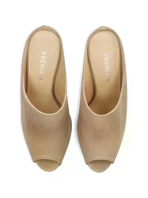 Premiata Peep-toe Block Heel Mules