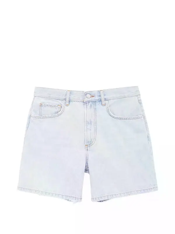 ANINE BING Delaney Frayed-edge Denim Shorts