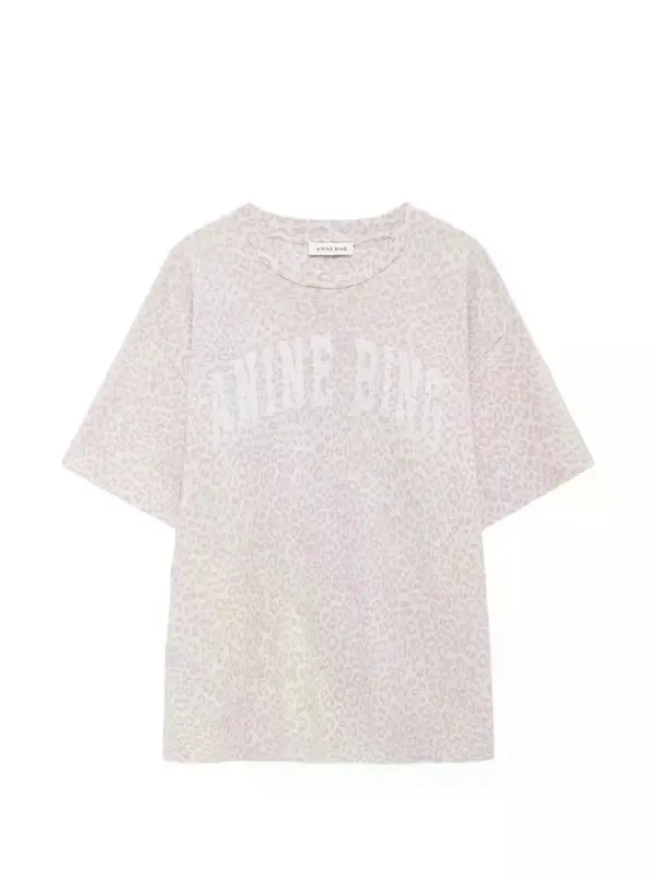 ANINE BING Cade Leopard-print T-shirt - Neutrals