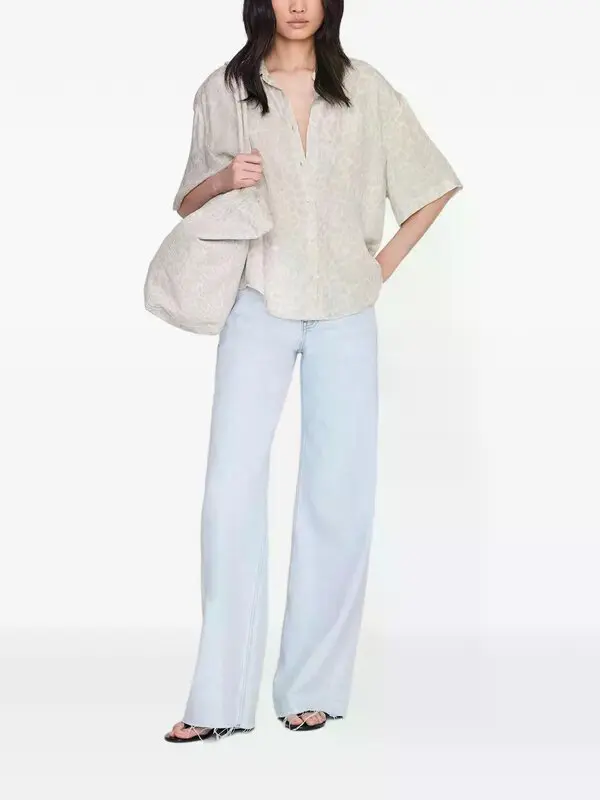 ANINE BING Coco Leopard Print Shirt - Neutrals