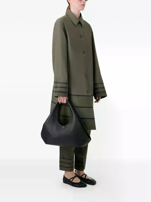 Coperni Striped Car Coat - Green