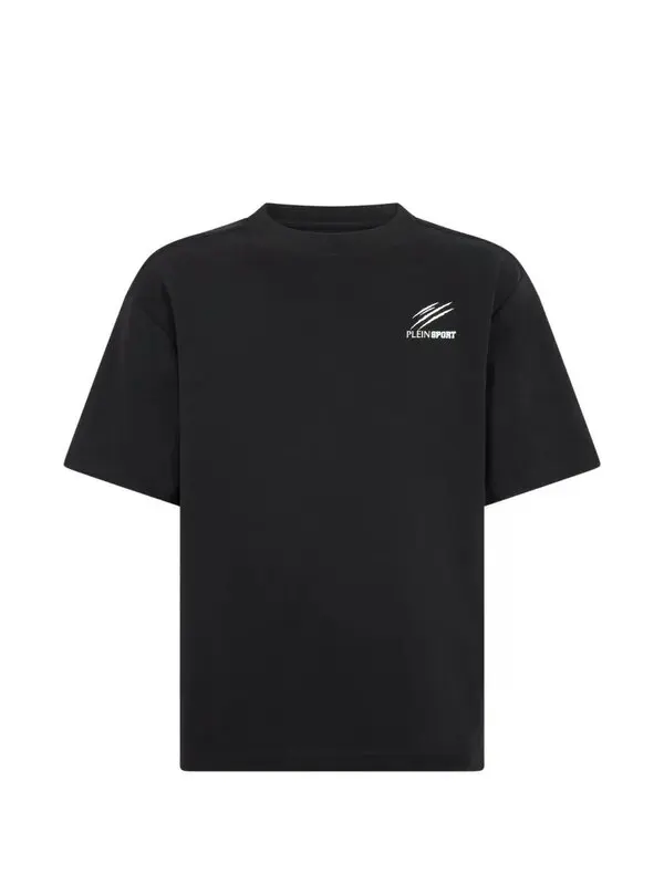 PLEIN SPORT Rubberised Round Neck T-shirt - Black