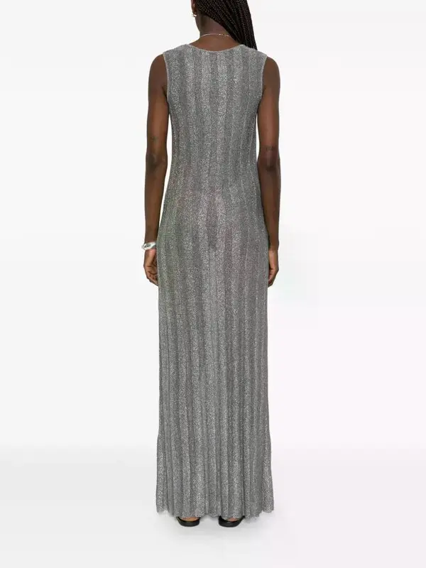 NEERA V-neck Pleated Maxi Dress