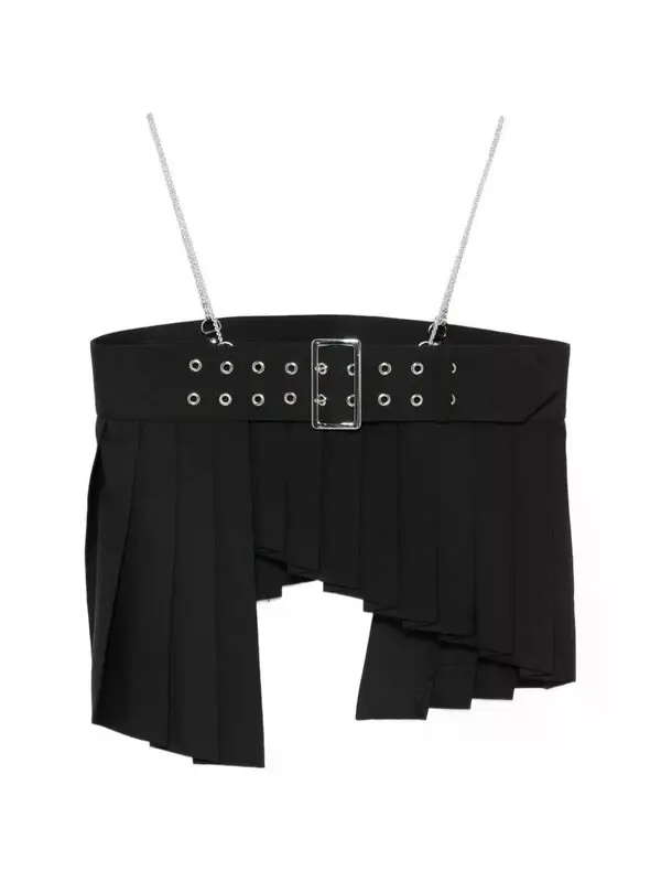 Noir Kei Ninomiya Pleated Belted Jacket - Black