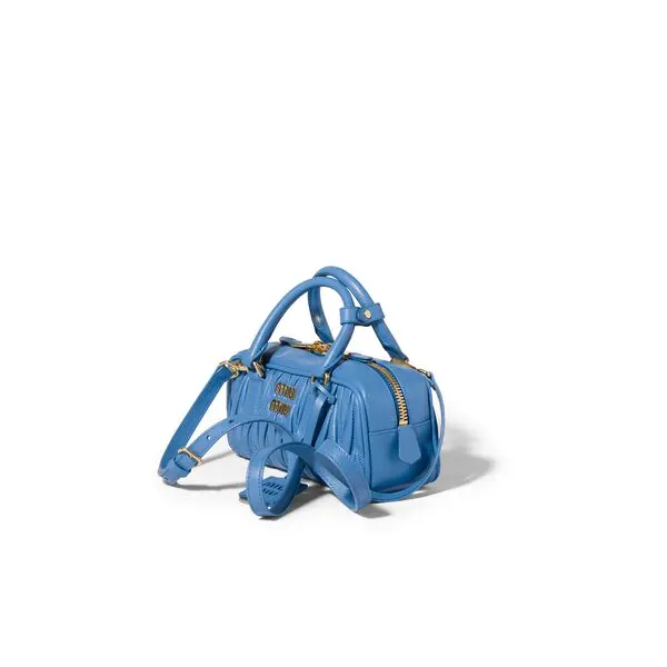 Miu Miu Arcadie Matelassé Nappa Leather Bag - Wave Blue