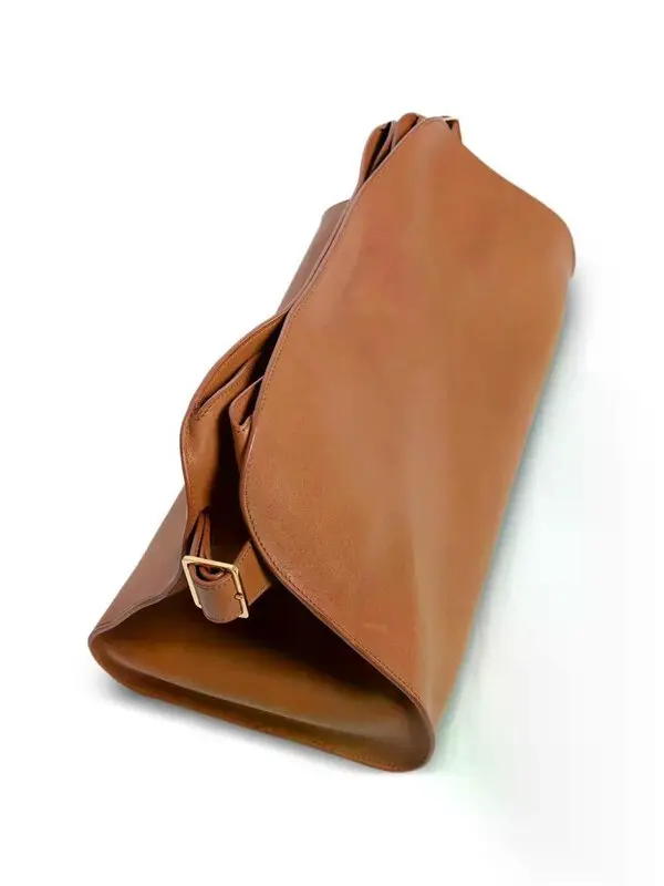 THE ROW Leather Clutch Bag - Brown