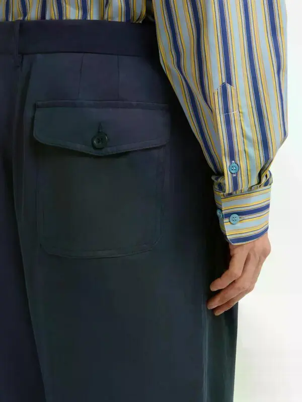 Marni Pleated Pocket Trousers - Blue