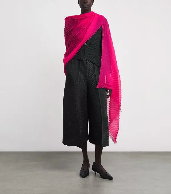 Issey Miyake Plaster Pleats Cropped Trousers