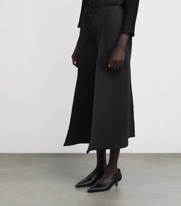 Issey Miyake Plaster Pleats Cropped Trousers