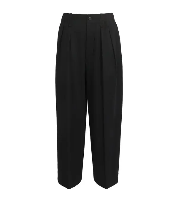 Issey Miyake Cotton Blend Straight Leg Trousers