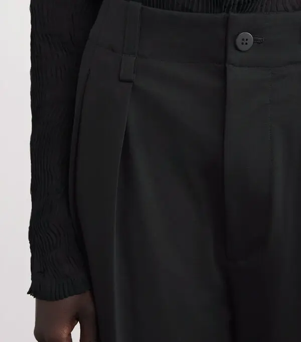 Issey Miyake Cotton Blend Straight Leg Trousers