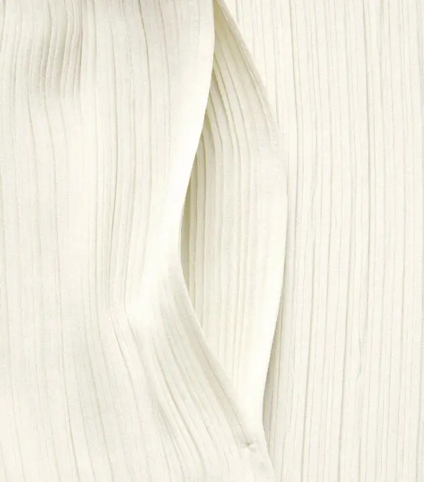 Issey Miyake Hatching Pleats Straight Leg Trousers