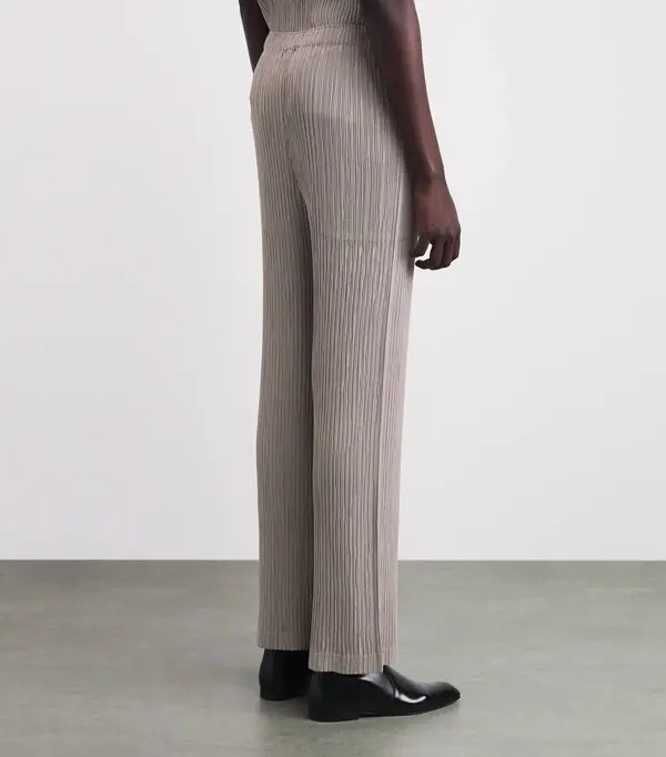 Issey Miyake Pleated Straight Leg Trousers
