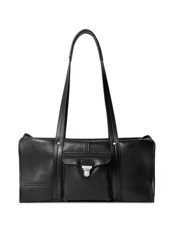 LEMAIRE Gear Tote Bag In Bubble Leather - Black