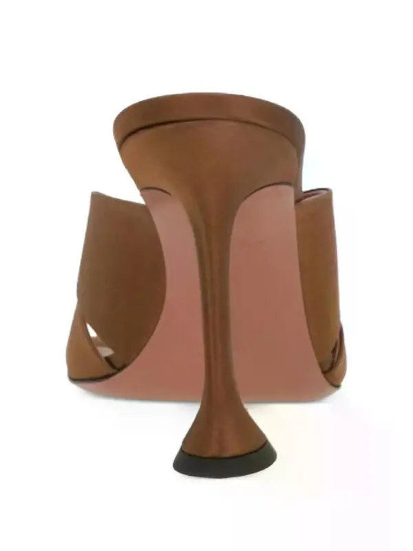 Amina Muaddi Salma Heeled Mules - Brown
