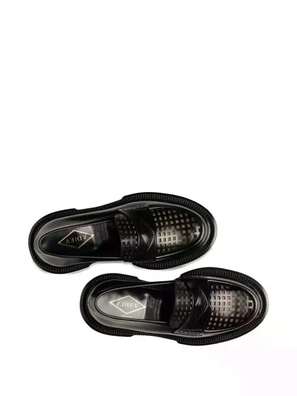 ADIEU PARIS Perforated Leather Loafers