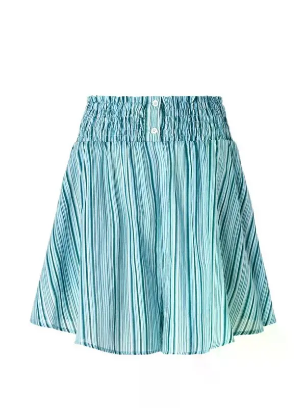Pinko Striped Shirred Waist Shorts