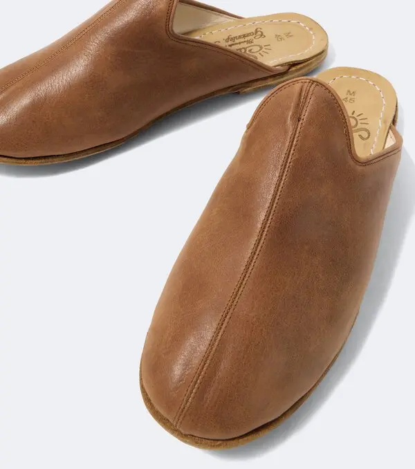 Sabah Baba Leather Mules - Brown
