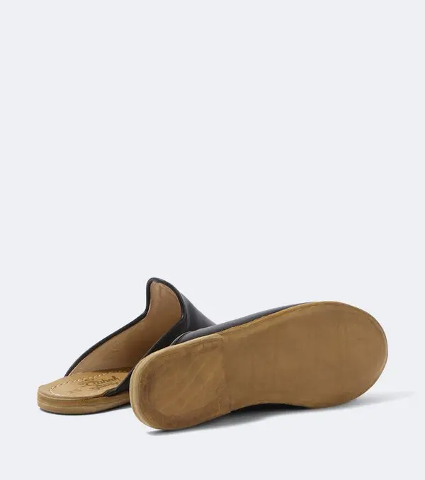 Sabah Baba Leather Mules - Black